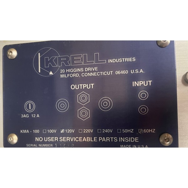 Krell KMA-100 MK2 Monoblocks (I run Krell factory service) - Power Amplifiers