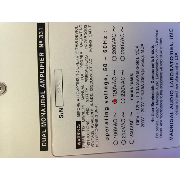 Mark Levinson 331 - Power Amplifiers