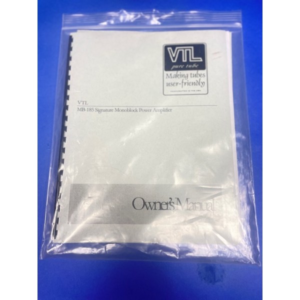 VTL MB-185 Monoblock Power Amplifier Pair - Power Amplifiers